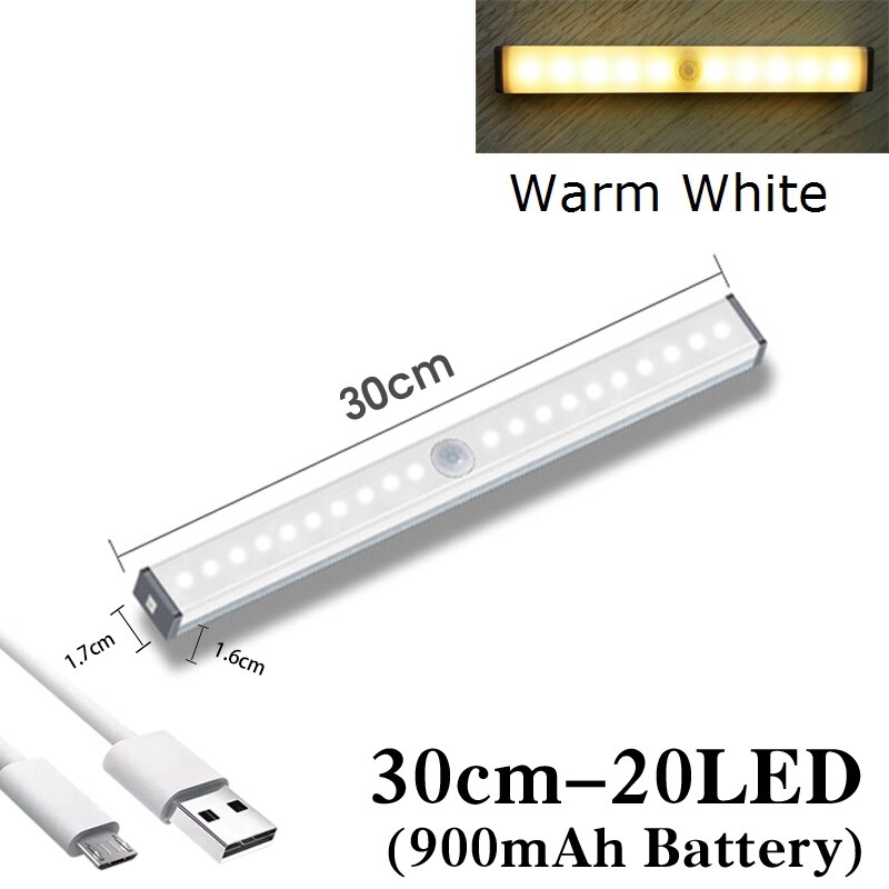 30cm Smart Infrared Motion Sensor Bedside Lamps US... – Grandado