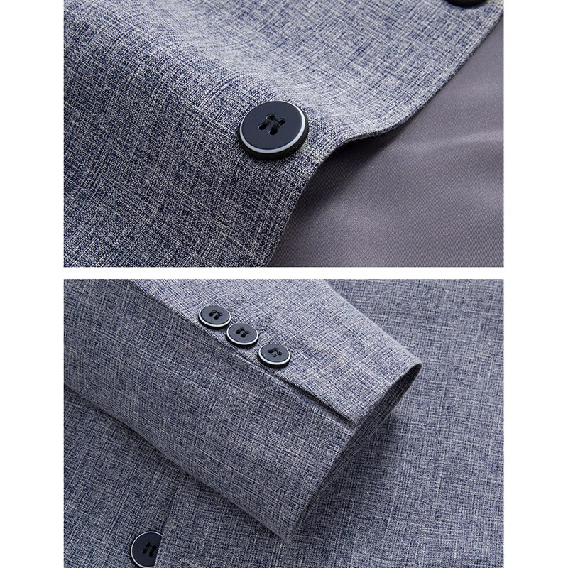 Schinteon Mannen Lente Zomer Dunne Linnen Blazer J... – Vicedeal