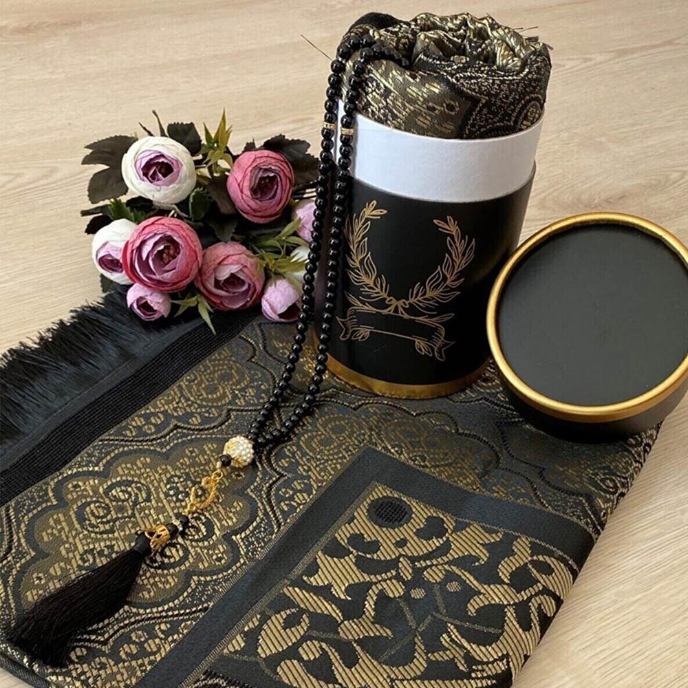 2PCs Islam Prayer Rug Set Mat Eid Ramadan Taffeta ... – Grandado