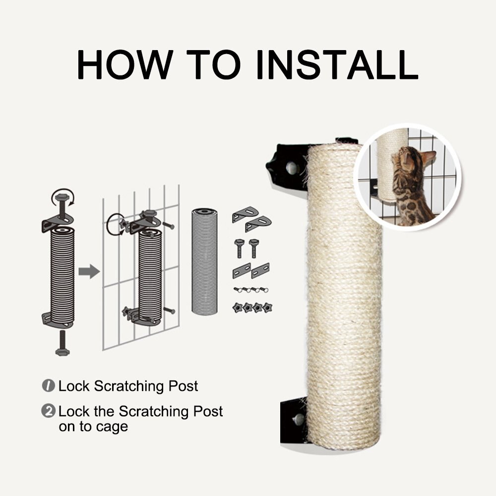 Cat Scratching Post Cat Scratching Pole for Cage C... – Grandado