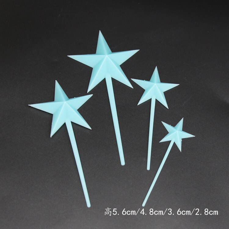 4pcs/bag Mini Heart Star Cupcake Toppers Birthday ... – Grandado