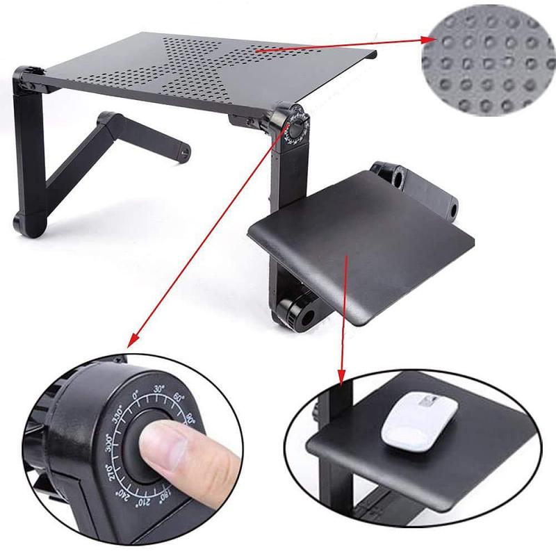 Portable Adjustable Aluminum Laptop Desk Stand Tab... – Vicedeal