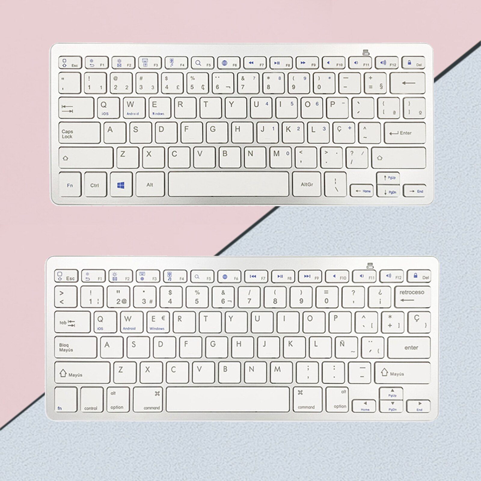 Wireless Portuguese Keyboard 78-key Bluetooth Floa... – Grandado