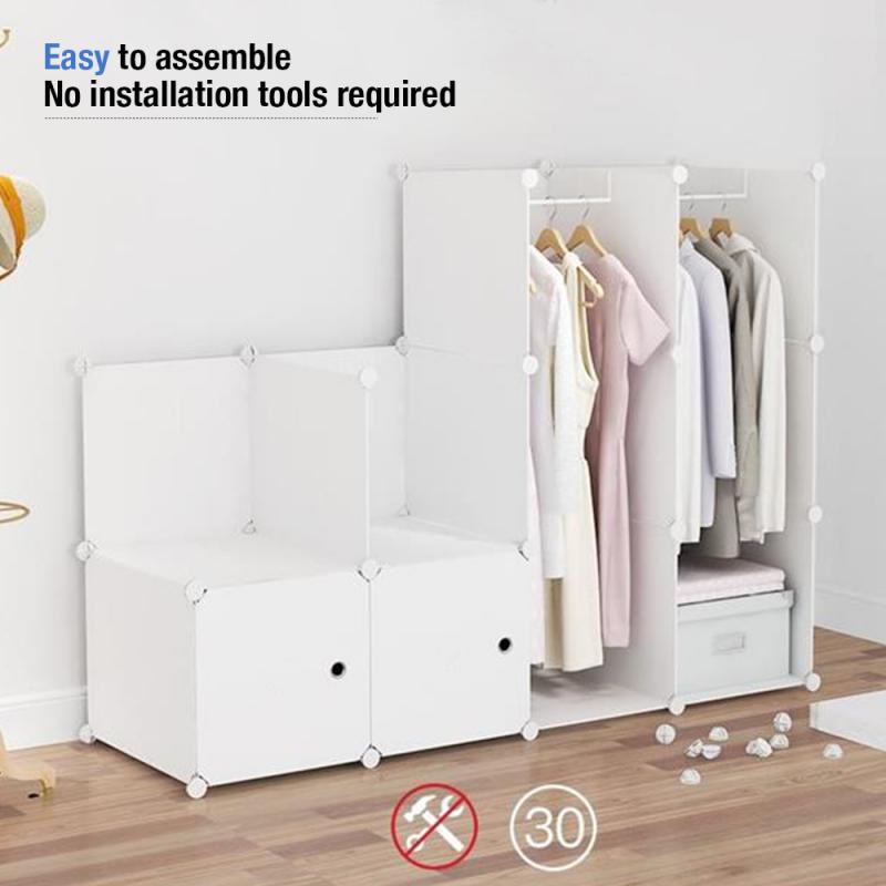 147*37*147cm Plastic Wardrobes Clothes Closet Cabi... – Grandado