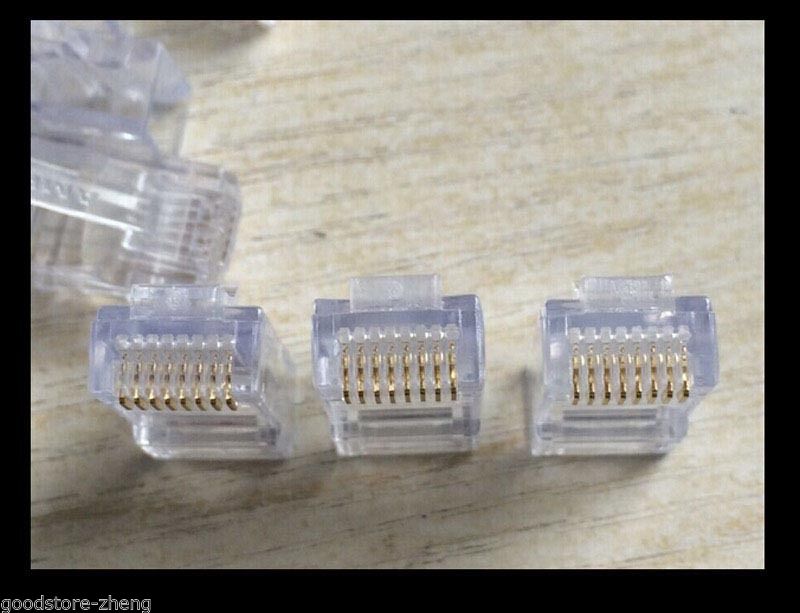 100 stks/partij AMP Crystal CAT5e RJ45 Connector N... – Vicedeal