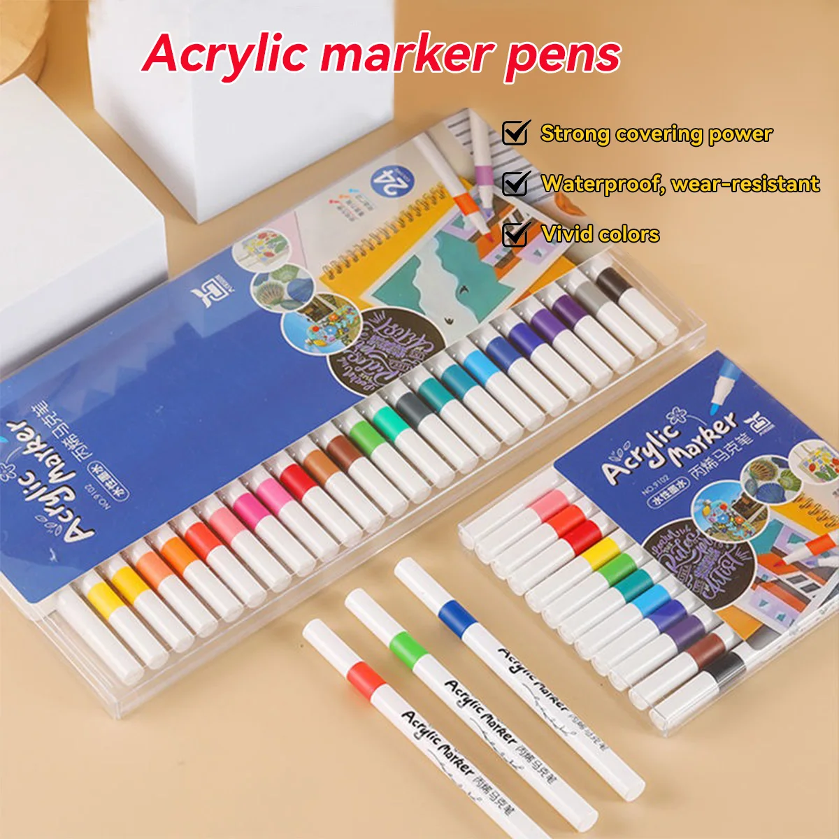 12-60 Color Acrylic Marker Pen Graffiti Painting B... – Grandado
