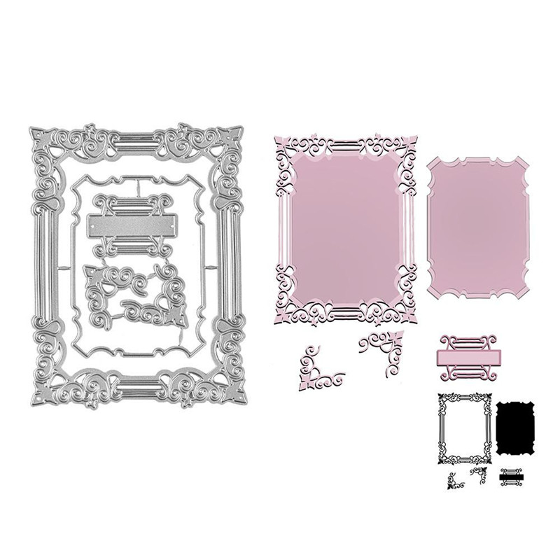 InLoveArts Cutting Dies Metal Dies Frame Set Die S... – Grandado