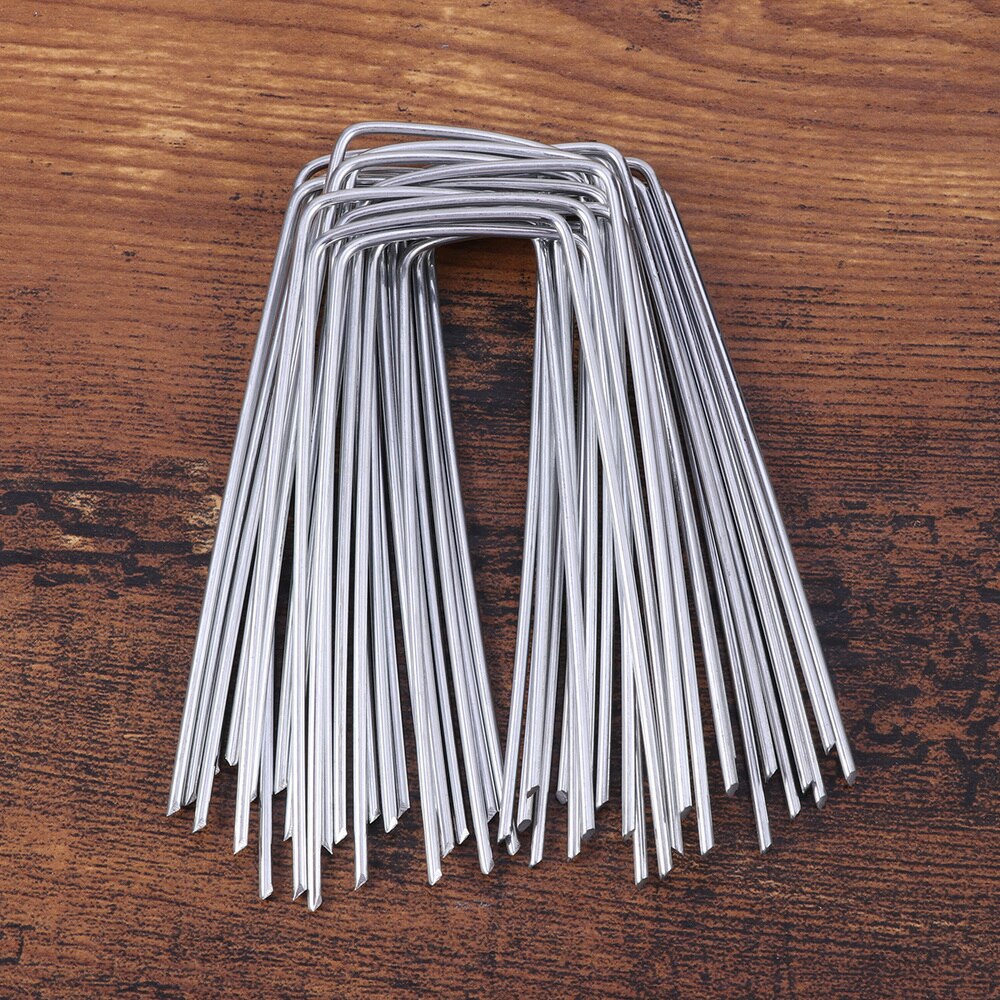 50PCS U Shape Galvanized Ground Nail Fixing Nail L... – Grandado