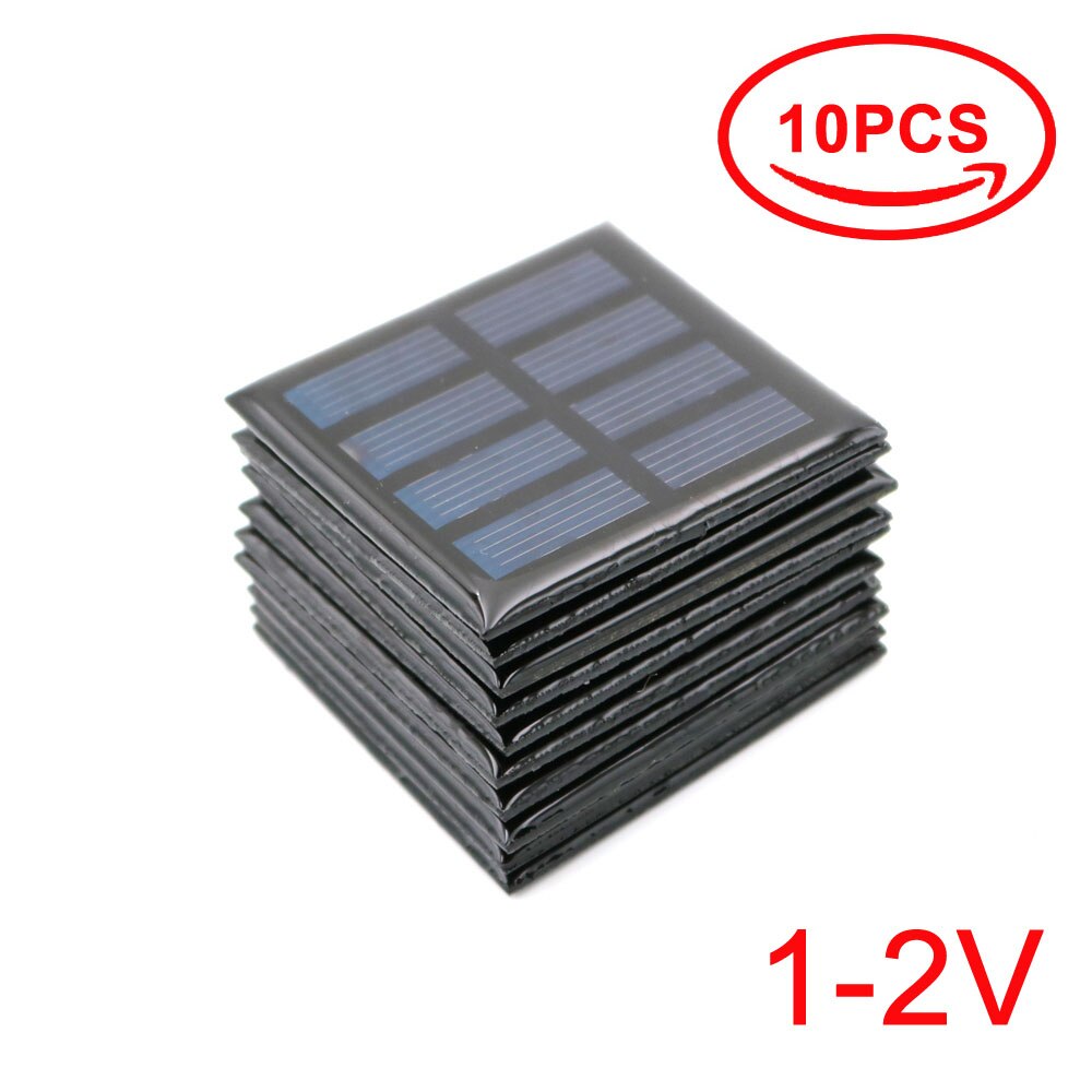 10Pcs Solar Panel 1V 1.5V 2V Mini Solar System DIY... – Grandado