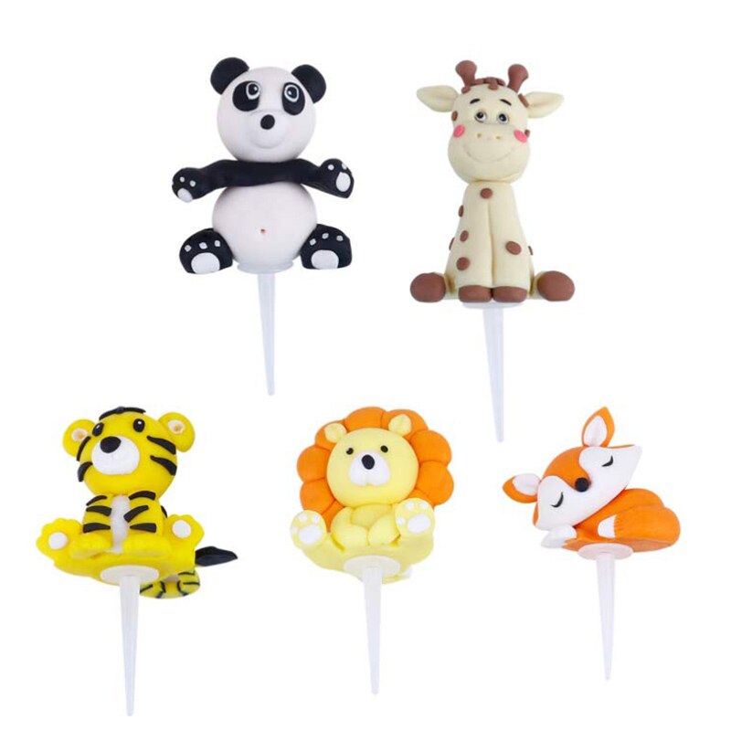 Safari Cake Topper 5pcs/Set Jungle Decorating Supp... – Grandado