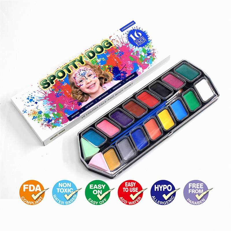 16 - Color Body Painting Set With Tools – Grandado 16 - Color Body Painting Set With Tools – Grandado