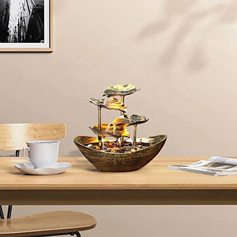 Best Desktop Fountain Water Fountain With Warm Lig... – Vicedeal