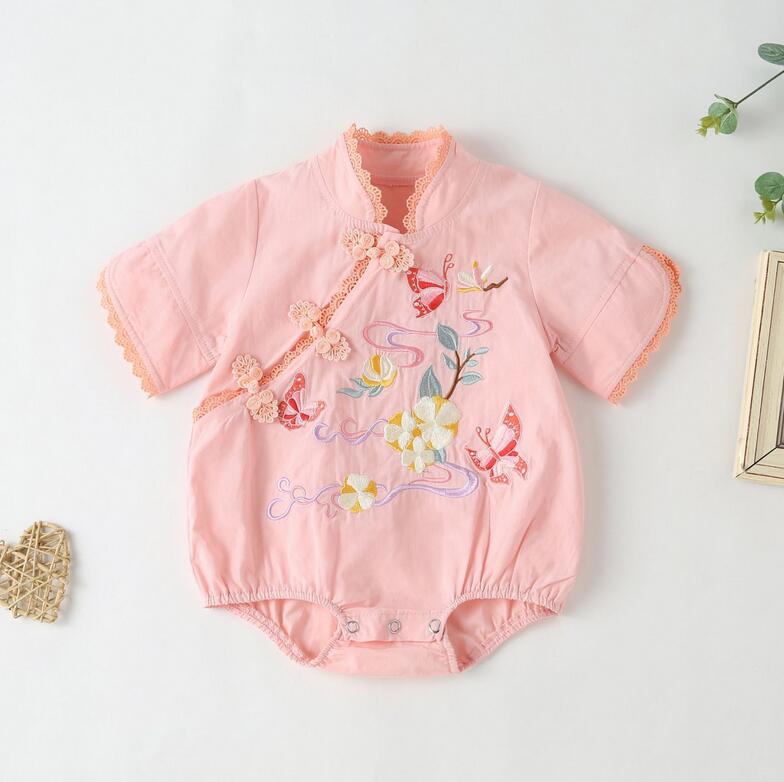 Infant Toddler Girls Romper Cotton Chinese HanFu C... – Grandado