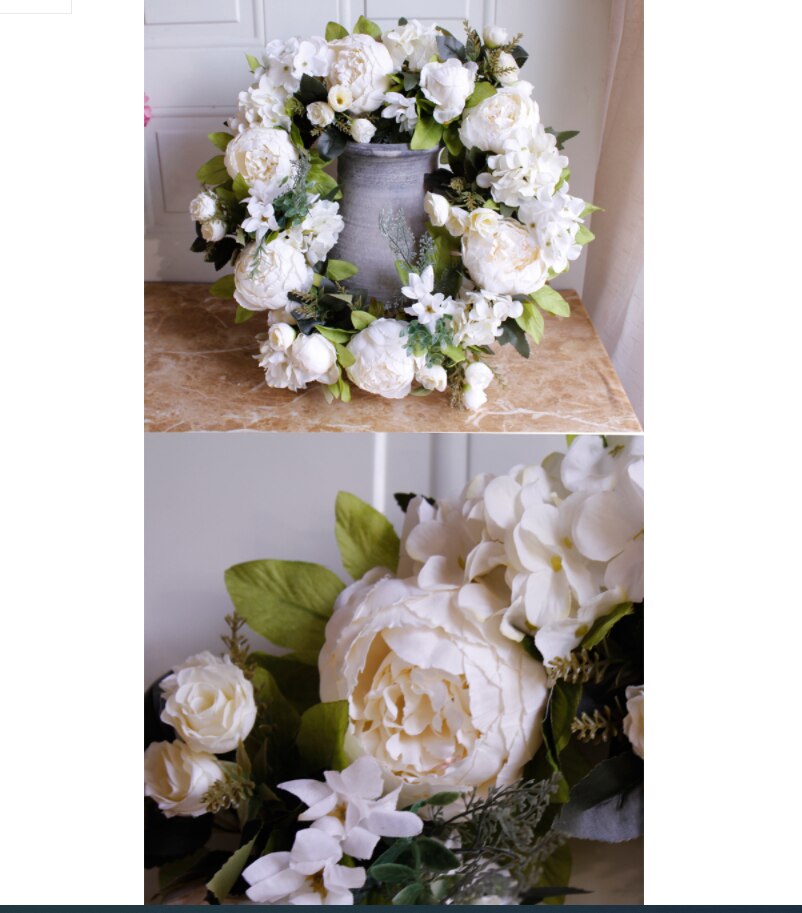 1Pcs Pretty Round Shaped Hanging Wreath Flower Gar... – Grandado