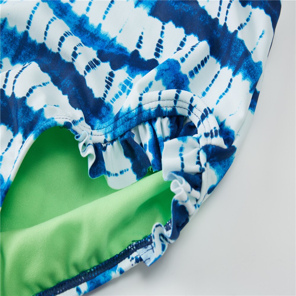 Girls One Piece Swimsuits One Shoulder Ruffle Swim... – Grandado