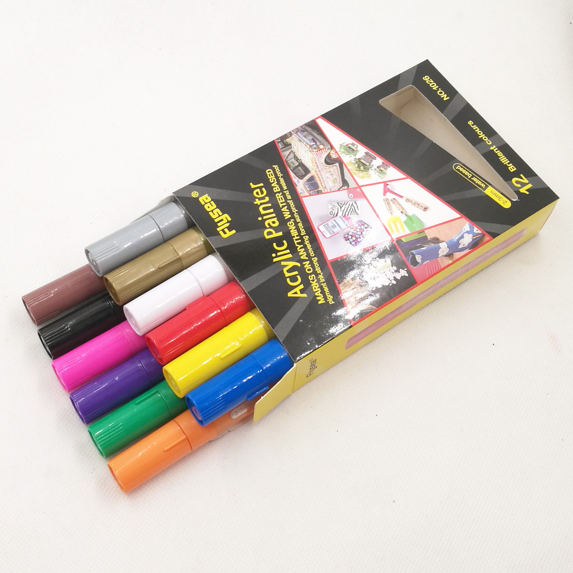 12 Colors Acrylic Water Based Paint Marker Pen Art... – Vicedeal