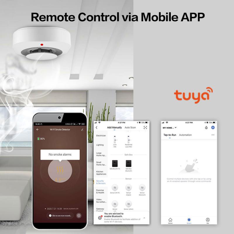 Tuya Wifi Smoke Detector Sensor Smart Home Securit... – Grandado