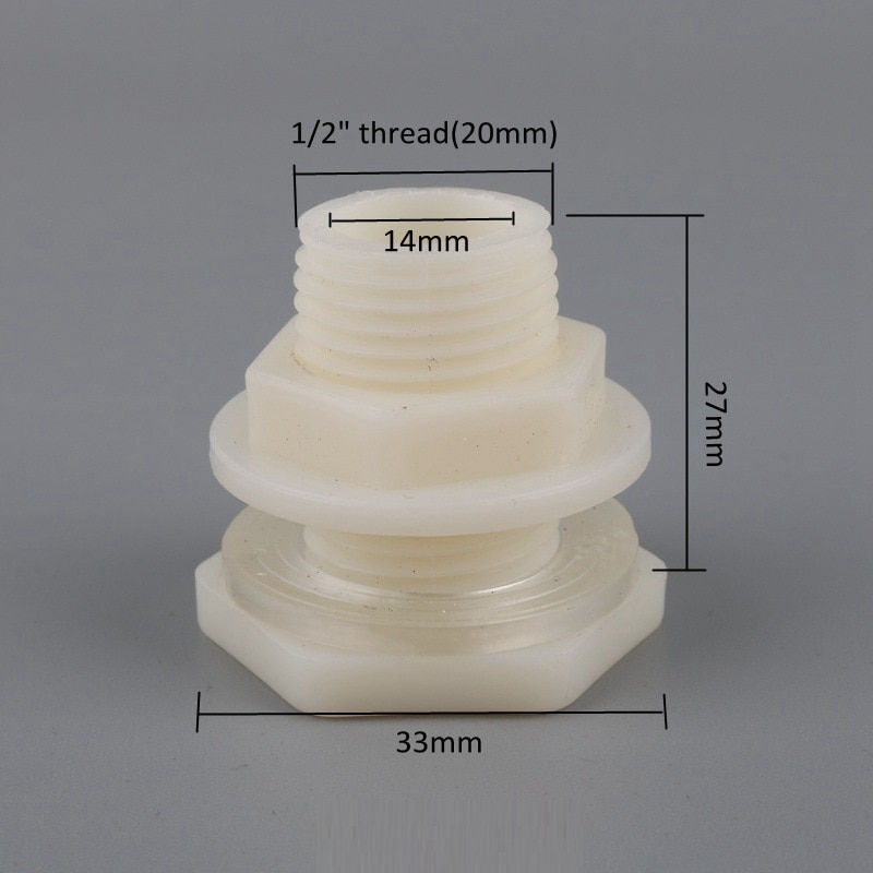 1pc 1/2" fish tank Bulkhead Pipe Joints ABS 2... – Grandado