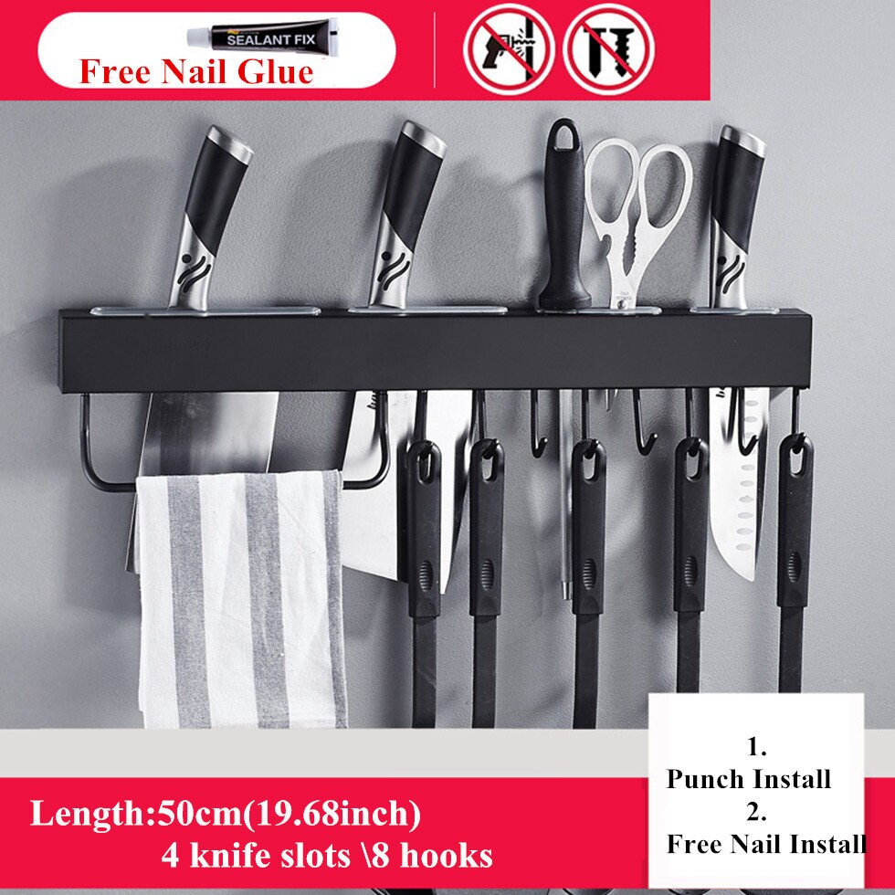 Wall Mounted Kitchen Knife Rack Stainless Steel Pa... – Vicedeal