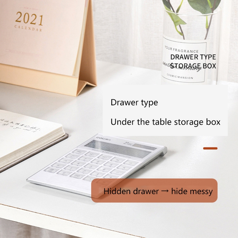 Under Table Drawer Hidden Storage Box Self Adhesiv... – Vicedeal