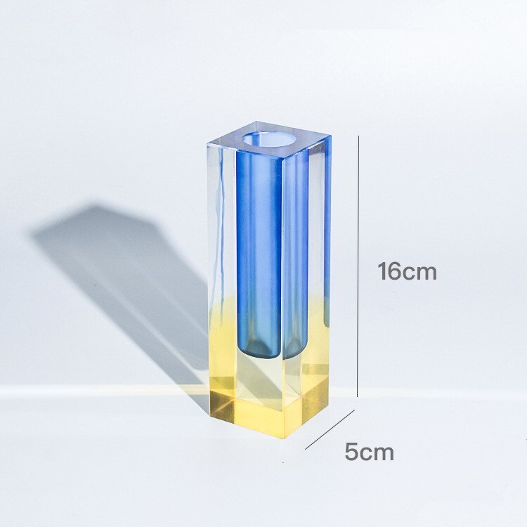 Modern Rainbow Pillar Bud Vase Table Glass Vases L... – Vicedeal