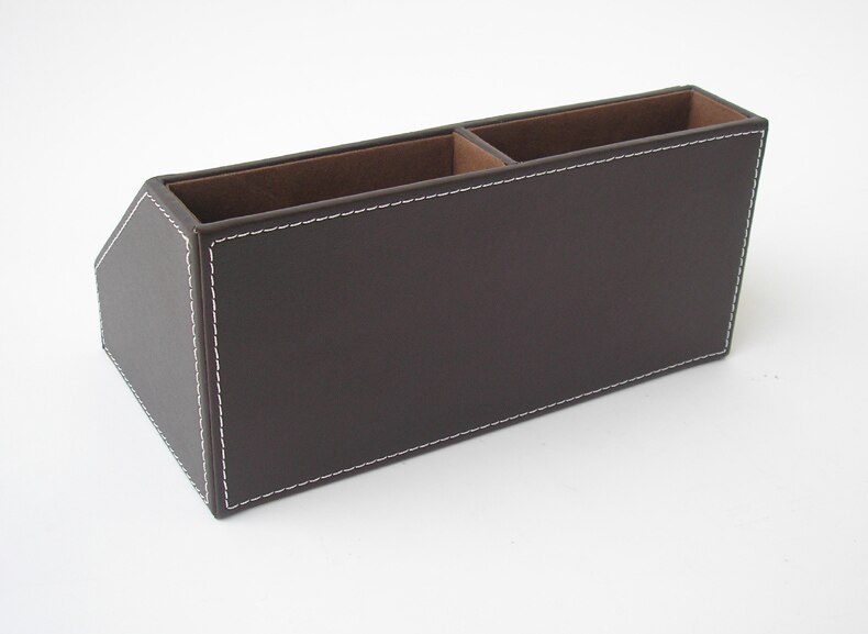 5-grid houten lederen bureau pen potlood houder br... – Grandado