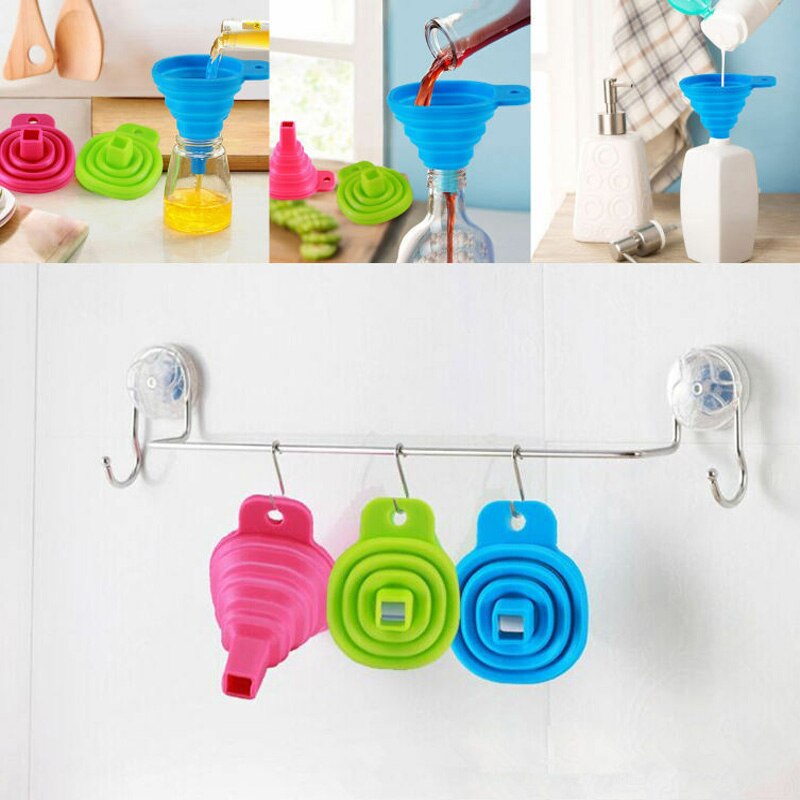 Home Küche Trichter Mini Silikon Gel Faltbare falt... – Vicedeal