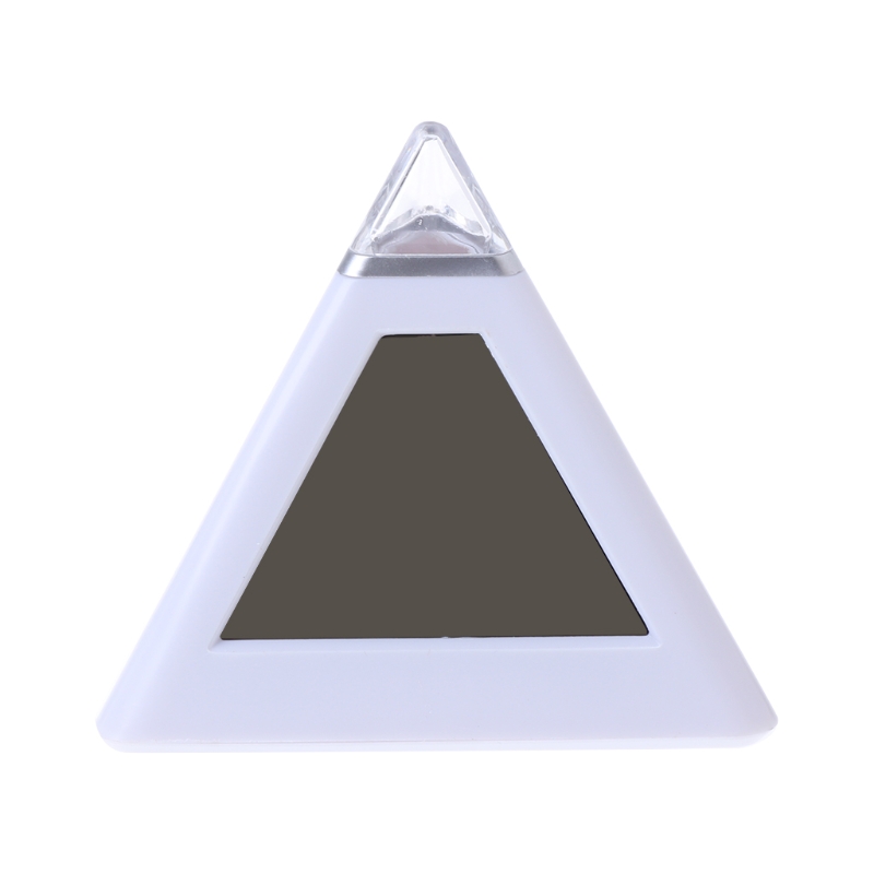 Triangular Pyramid Time 7 Color Change LED Alarm D... – Grandado
