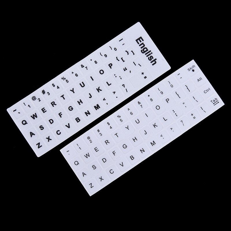 1 Set English Frosted Keyboard Stickers Film Stick... – Grandado