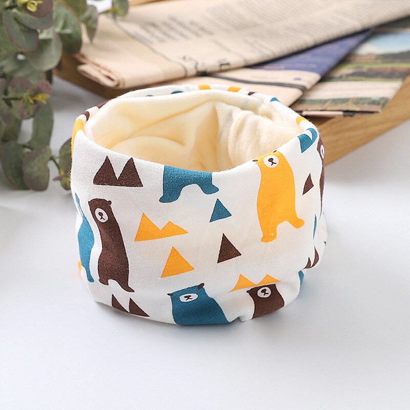 Winter Children's Scarf Girls Bib Cotton Thicken B... – Grandado