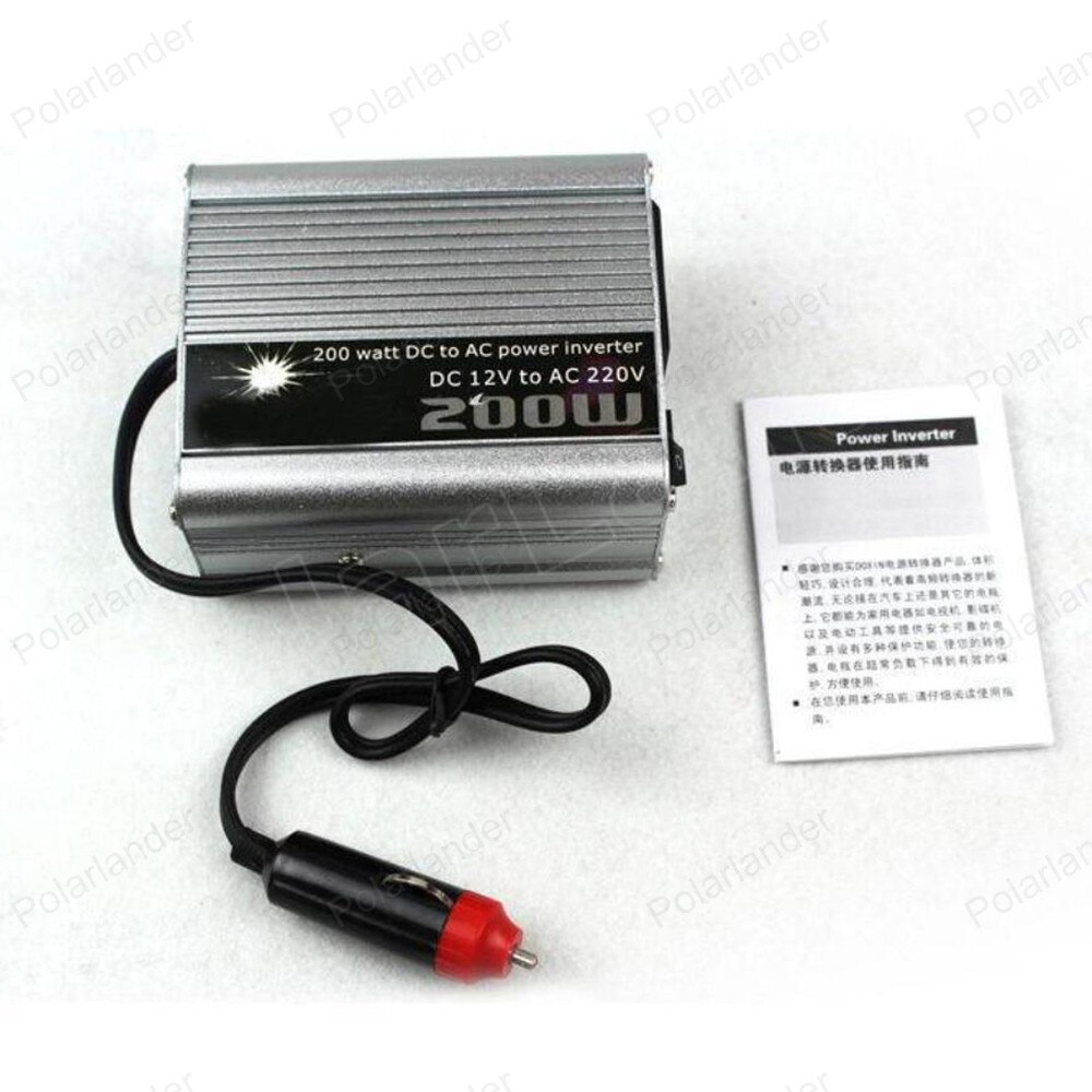 Autostyling 200w transformator dc 12v naar ac 22... – Vicedeal