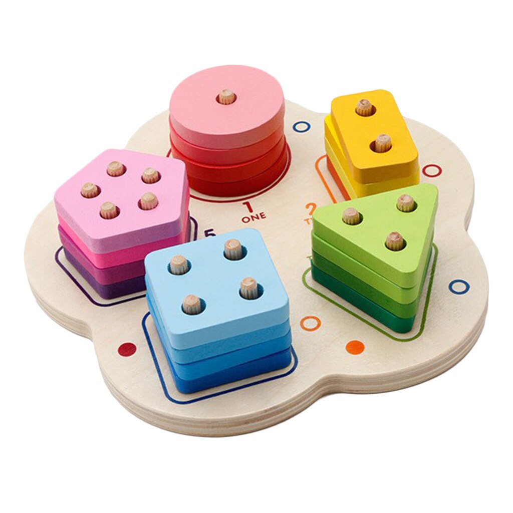 Wooden Color Recognition & Shape Sorter, Colorful ... – Grandado