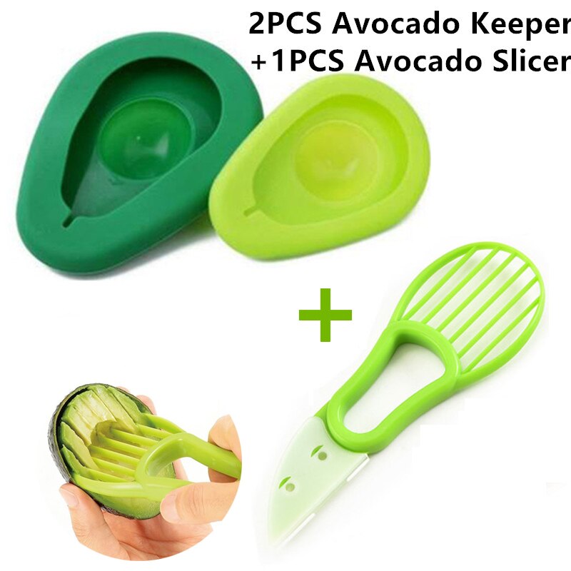 Silicone Avocado Fresh-keeping Cover Slicer Set Po... – Grandado