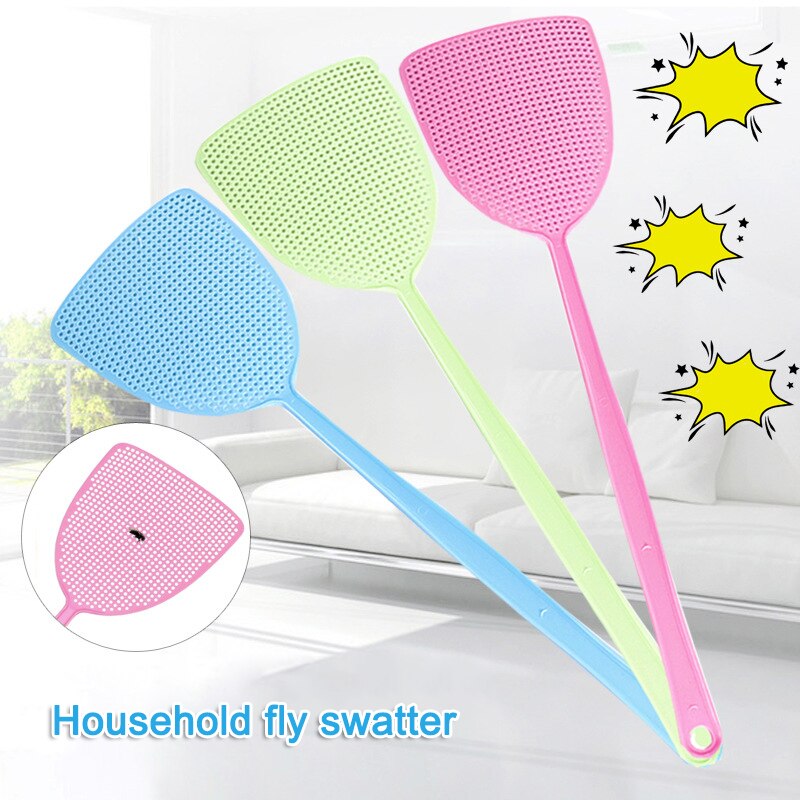 3 Pcs Plastic Fly Swatter Flexible Long Handle Swa... – Grandado