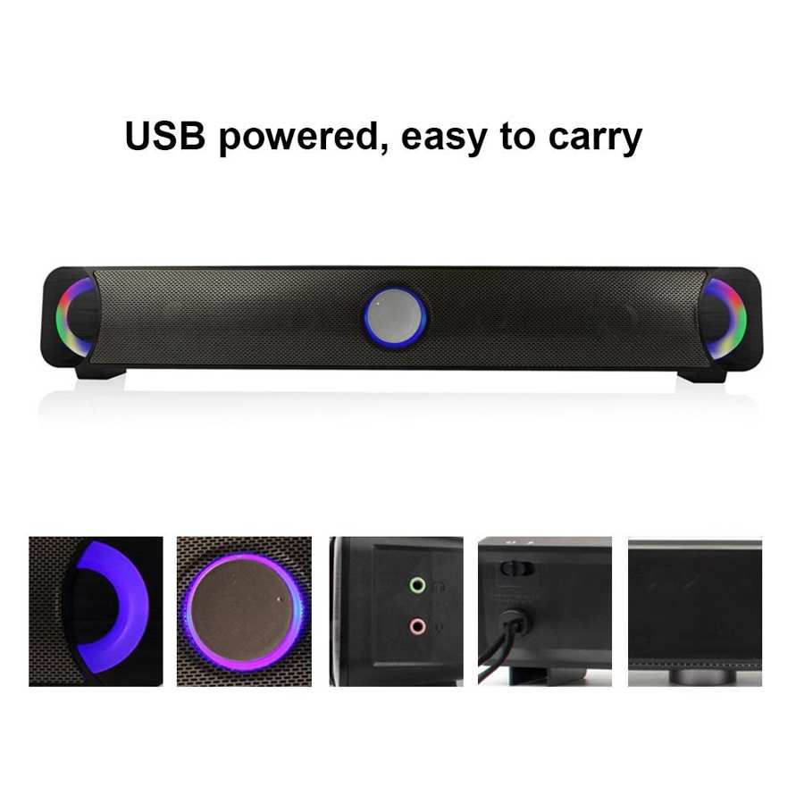 USB Wired Computer Speaker Bar Home Theater Multim... – Grandado