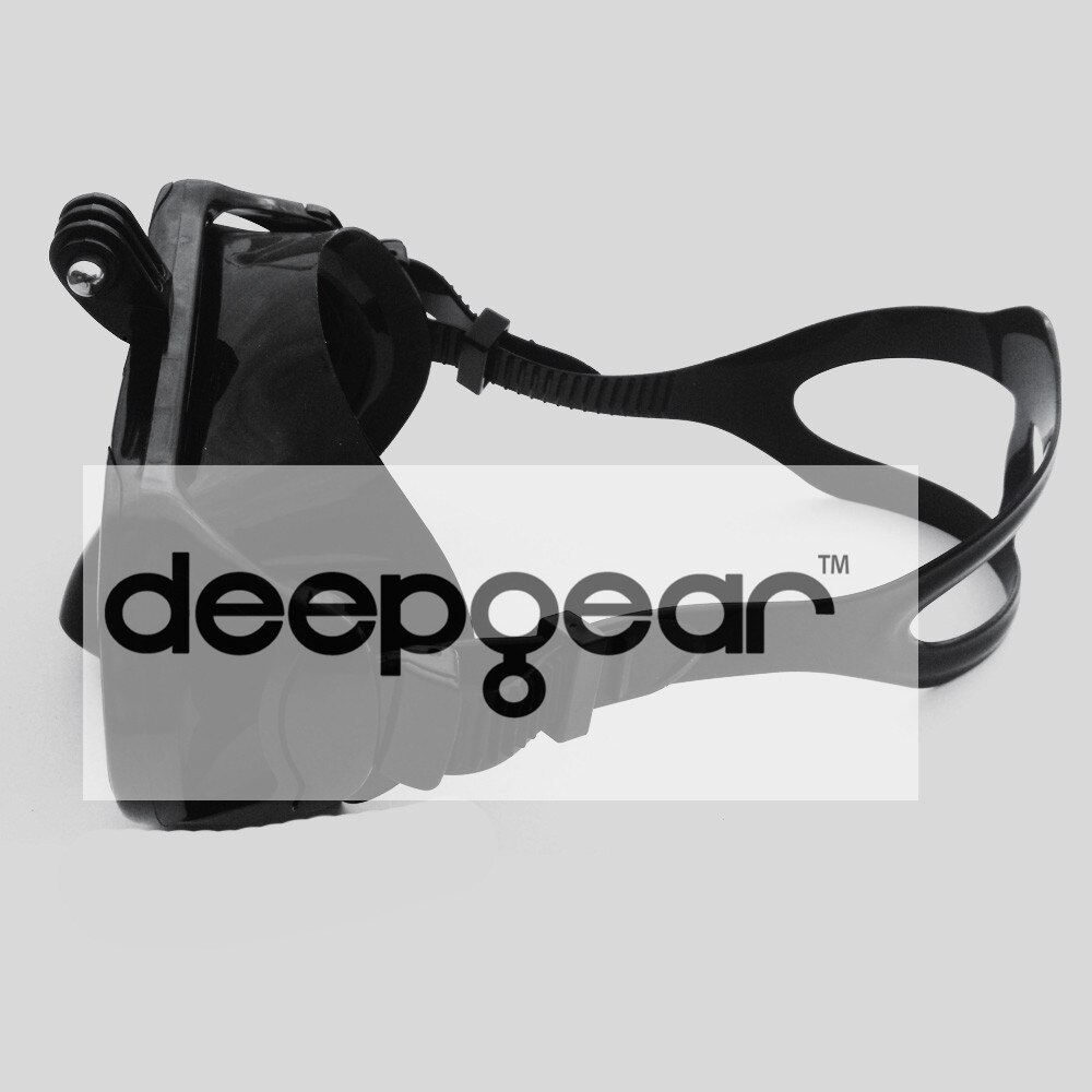 Deepgear Camera scuba mask Black silicone one wind... – Grandado