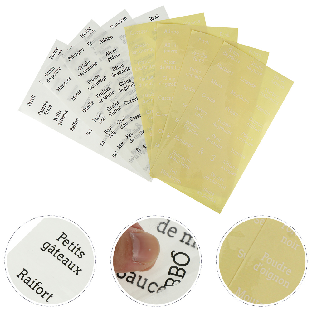 1 Set 208pcs French Ingredients Name Label Decals ... – Grandado