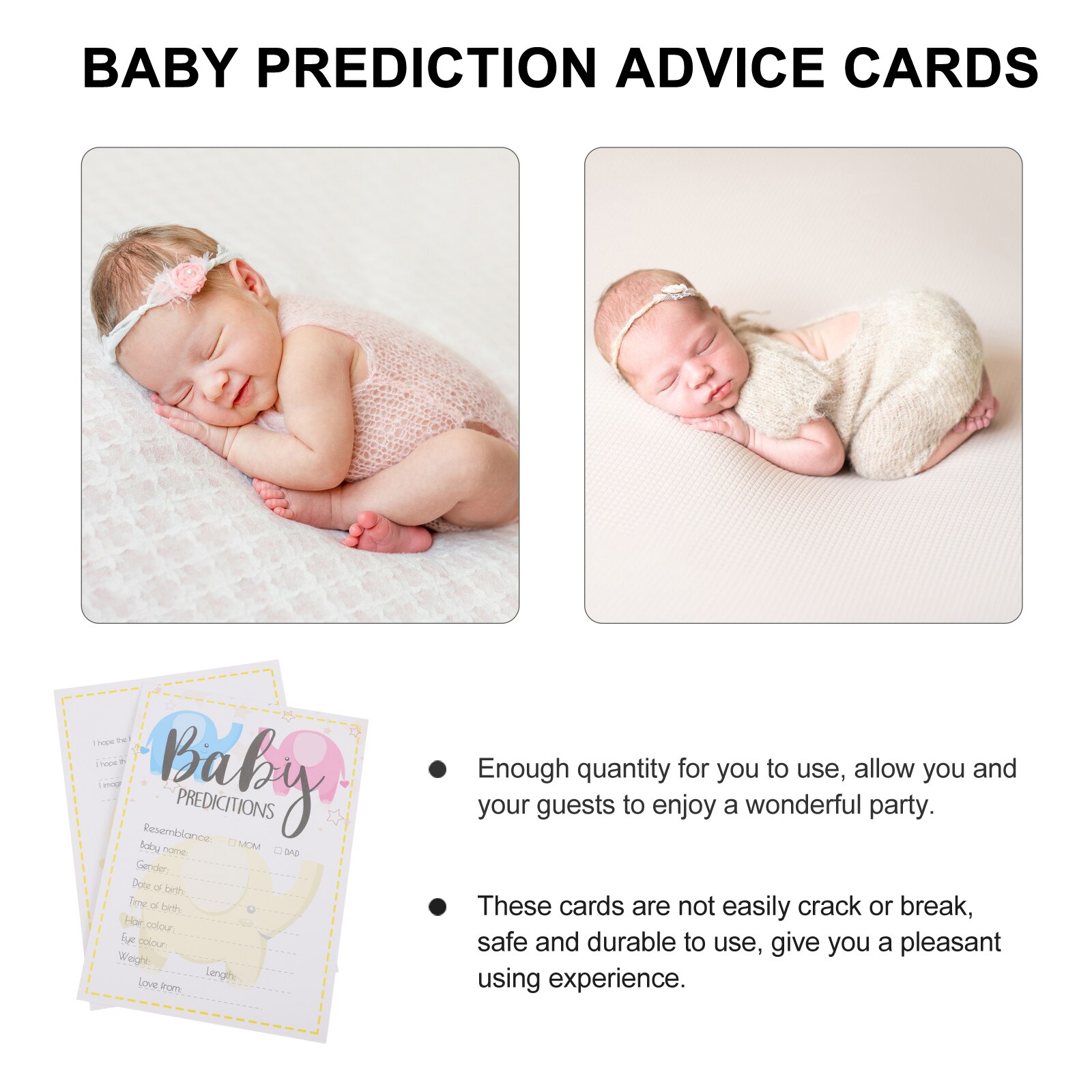 20Pcs Baby Shower Prediction Advice Cards Baby Sho... – Grandado