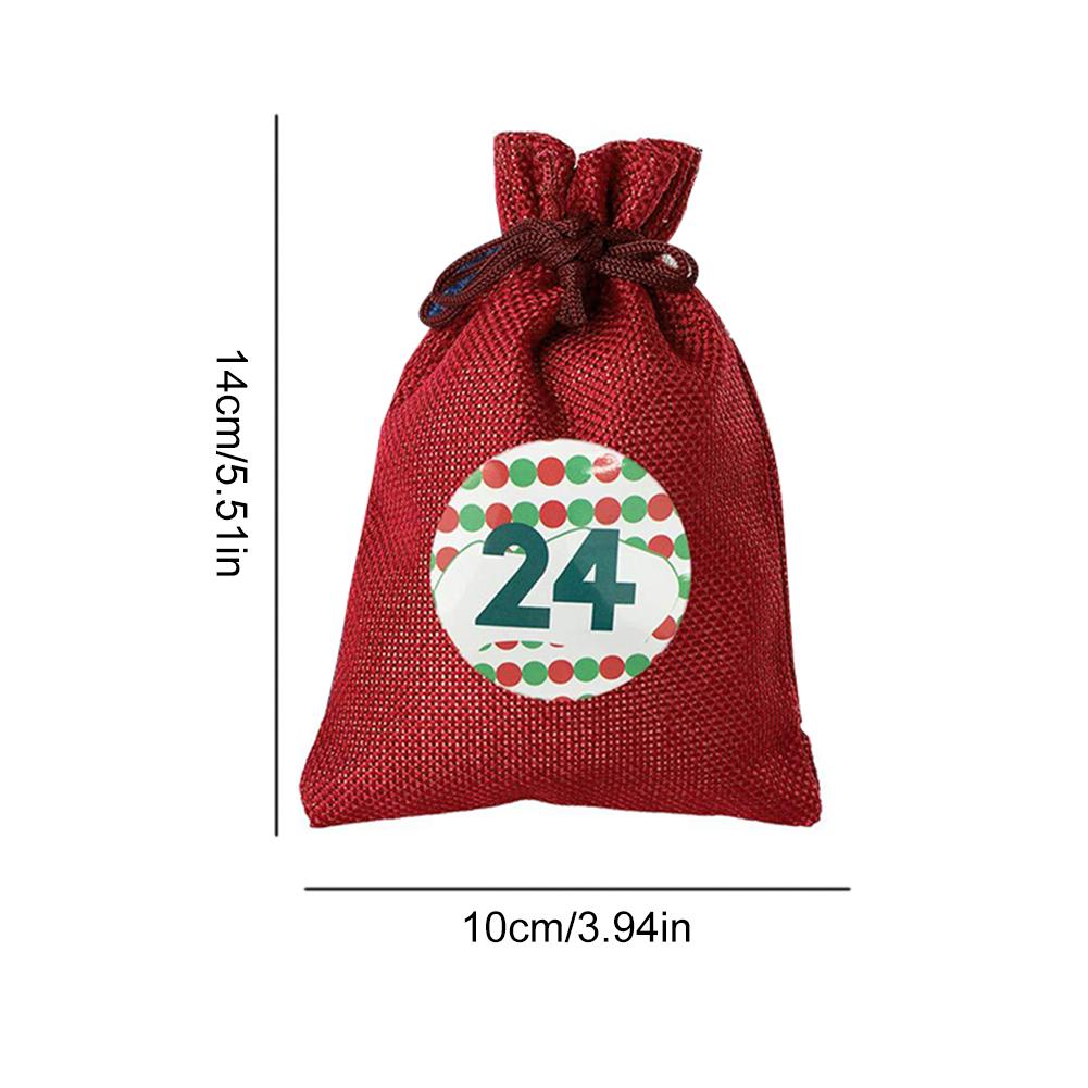24 Days Christmas Advent Calendar BagsAdvent Calen... – Grandado