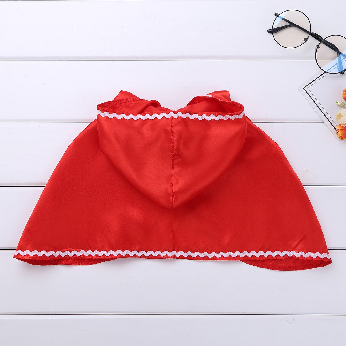TiaoBug Cute Child Girls Satin Red Hooded Cloak Pl... – Grandado