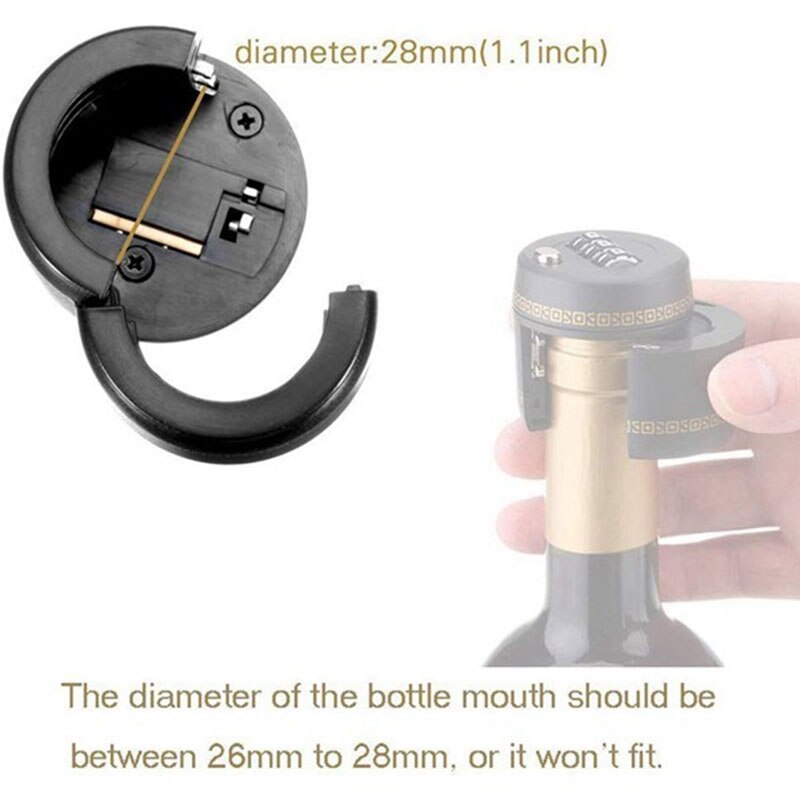 5 Pcs Wine Stoppers,Reusable Combination Lock for ... – Grandado