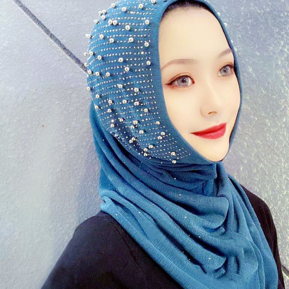 Instant Amira Cap Women Beaded HIjab Pull On Shawl... – Grandado