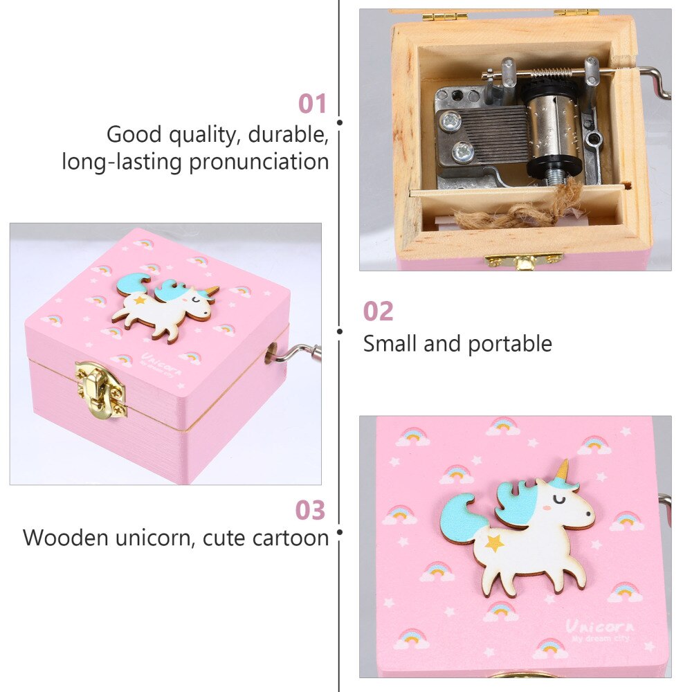 1Pc Mini Manual Movement Box Musical Box Wood Craf... – Grandado