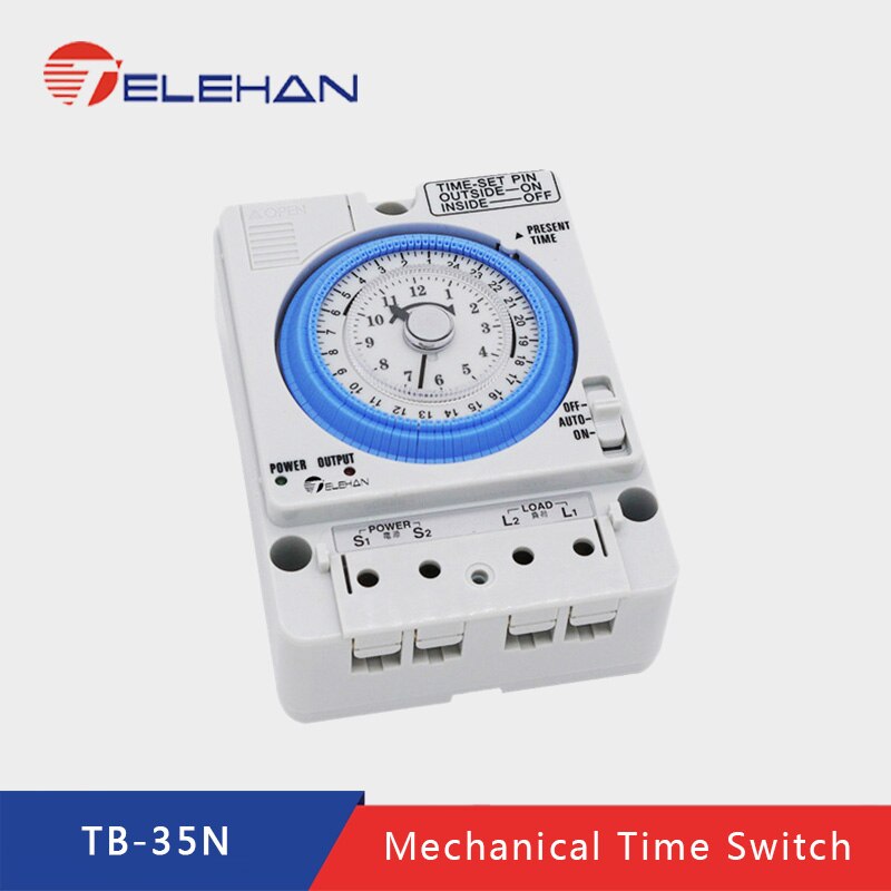 TELEHAN 24 hours Timer, 24h time switch, TB35-N me... – Grandado