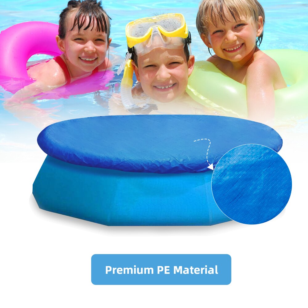 Round Pool Cover 6/8/10/12/15 ft Water Resistant P... – Grandado
