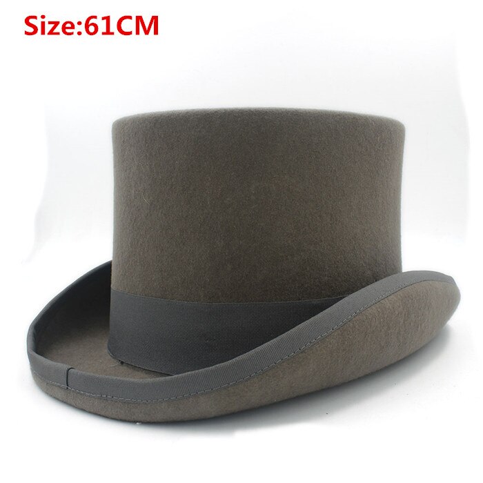 15cm 4 Size Gray Black Wool Women Men Fedora Top H... – Vicedeal