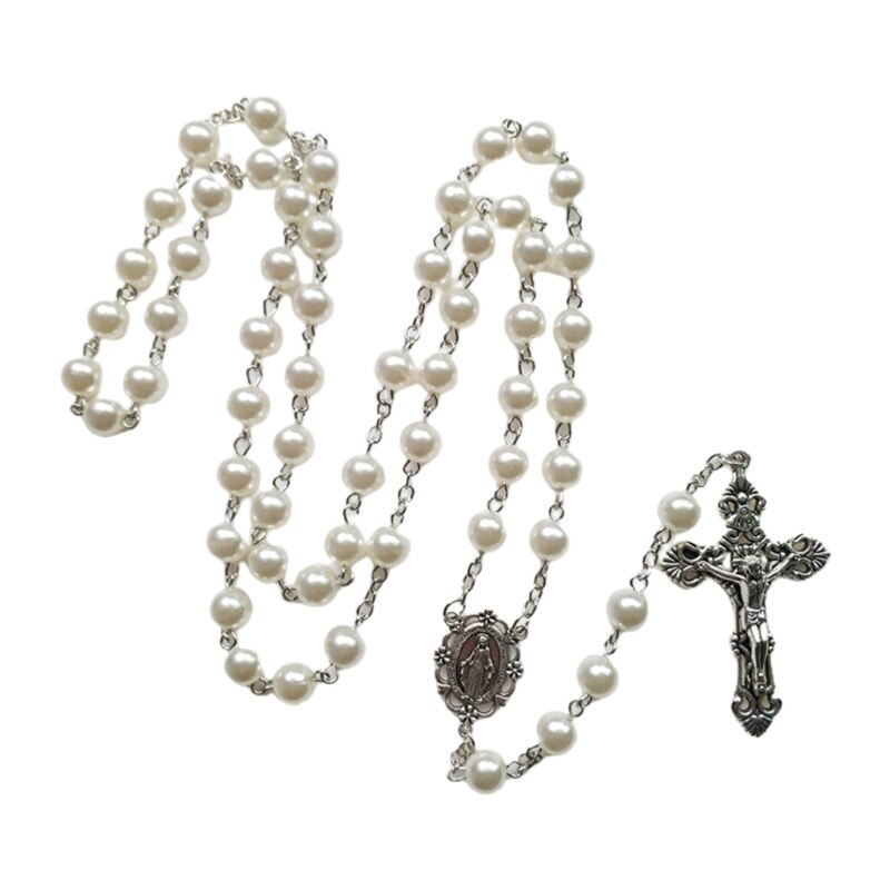 Collar de cuentas de oración de 8mm para mujer, co... – Grandado