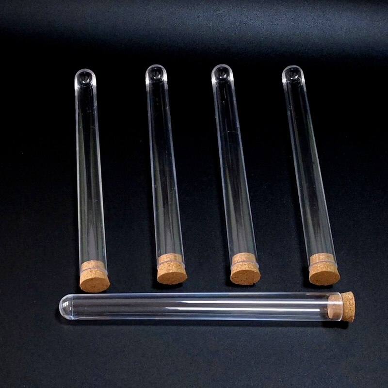 30pcs/lot 15x150mm Plastic Test Tube With Cork Sto... – Grandado