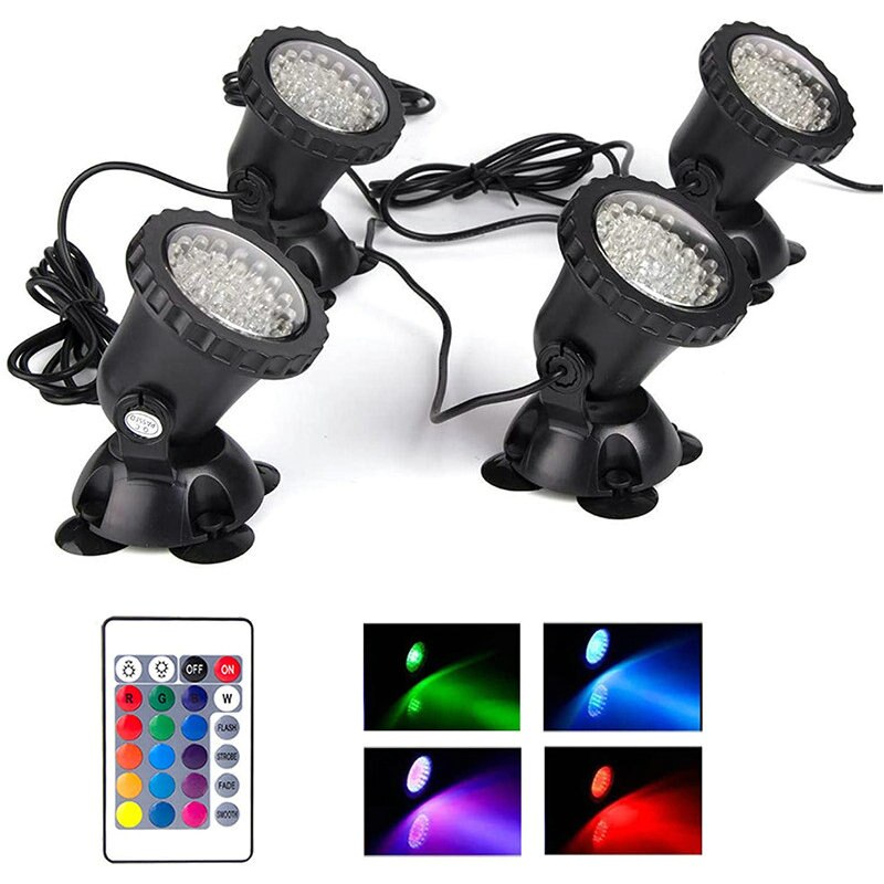 RGB LED Underwater Lights IP68 Waterproof Aquarium... – Vicedeal