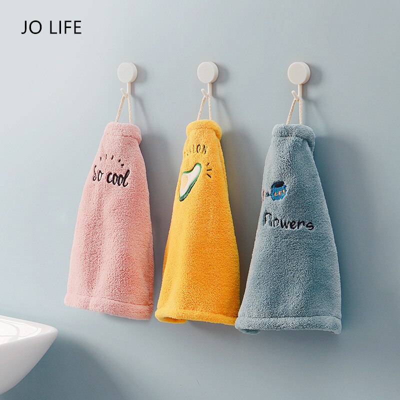 JO LIFE Hanging Coral Velvet Hand Towel Soft Absor... – Vicedeal
